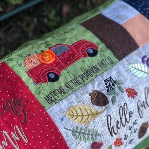 Fall Bench Pillow Pattern - Pattern Only (no Embroidery Files) - Etsy