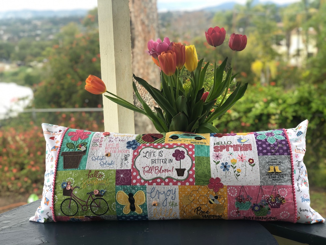 Spring Bench Pillow Pattern - Pattern Only (no Embroidery Files) - Etsy