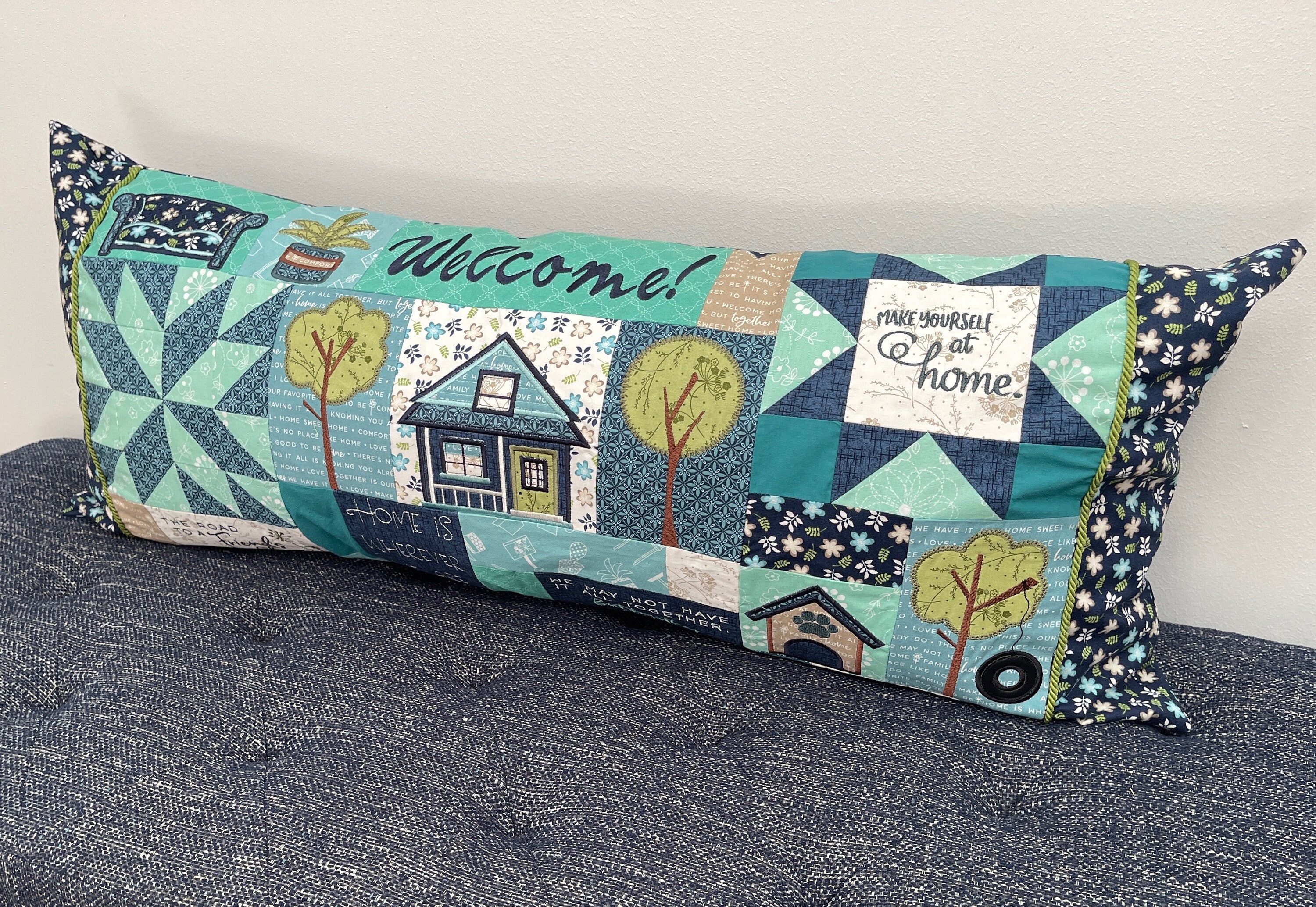 Make Yourself at Home Bench Pillow Pattern - Etsy