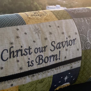 Nativity Bench Pillow Pattern (includes 1 Original Embroidery Design ...