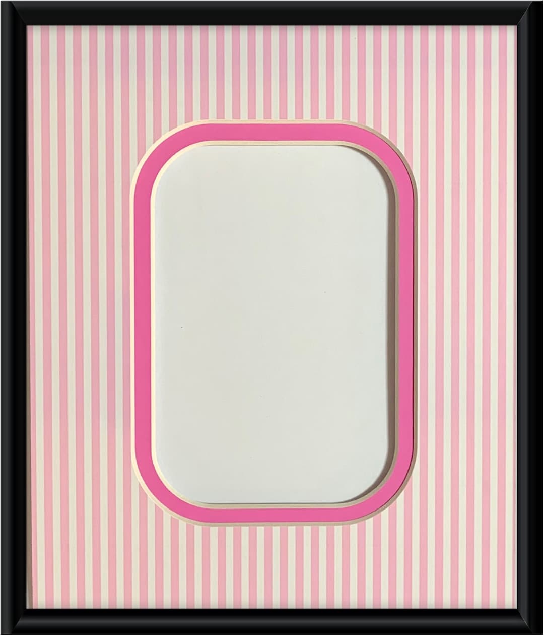 Pink Stripe Rounded Corners Cut Double Layer Photo Mat - Etsy