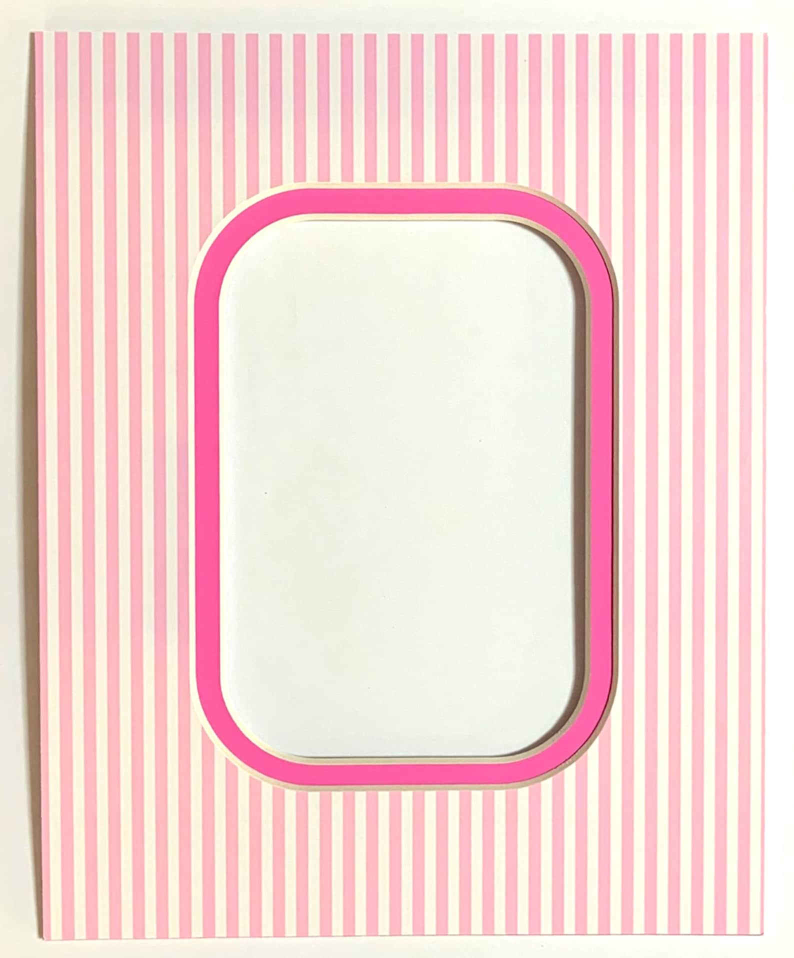Pink Stripe Rounded Corners Cut Double Layer Photo Mat - Etsy