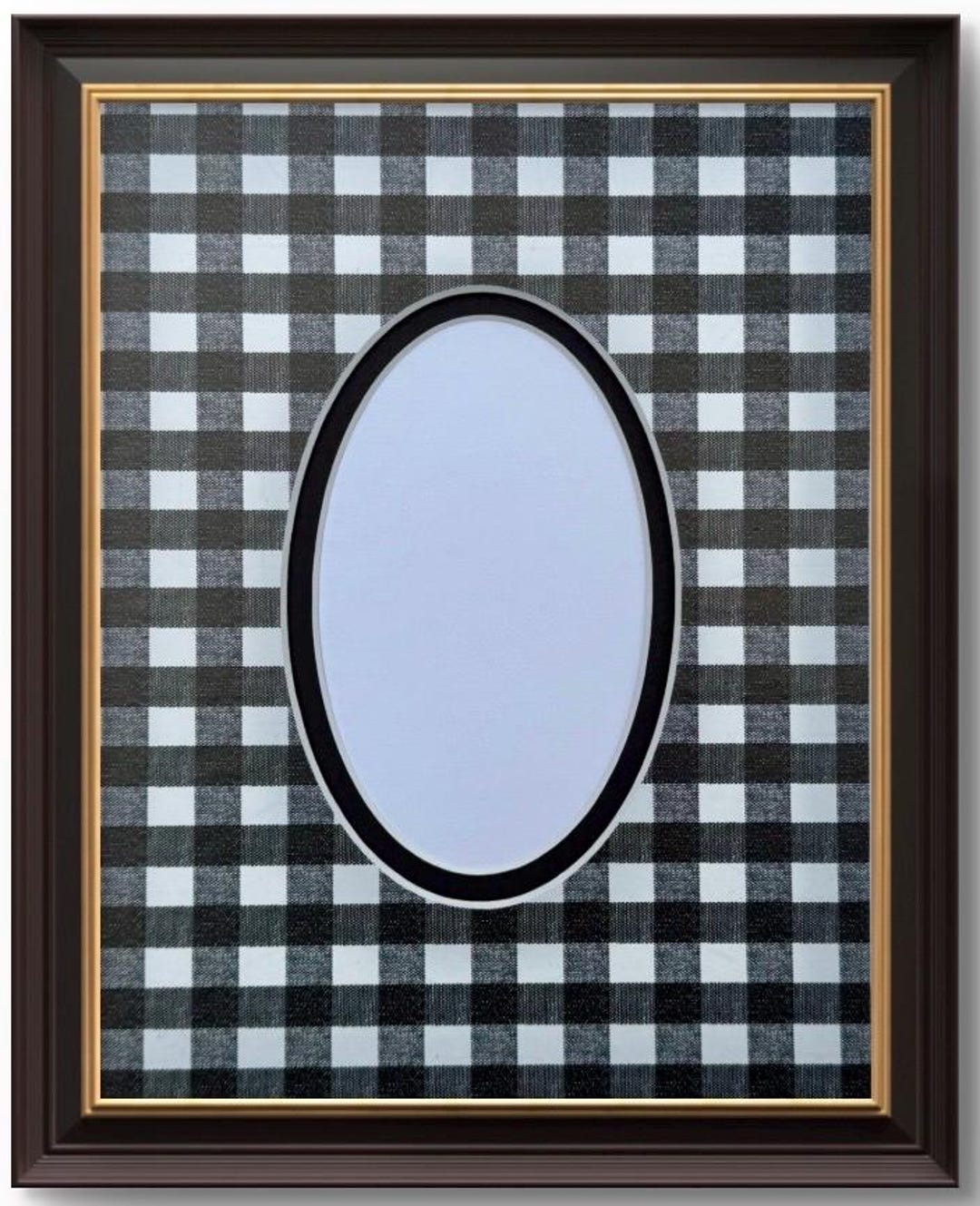 Black and White Check Double Layer Photo Mat - Etsy