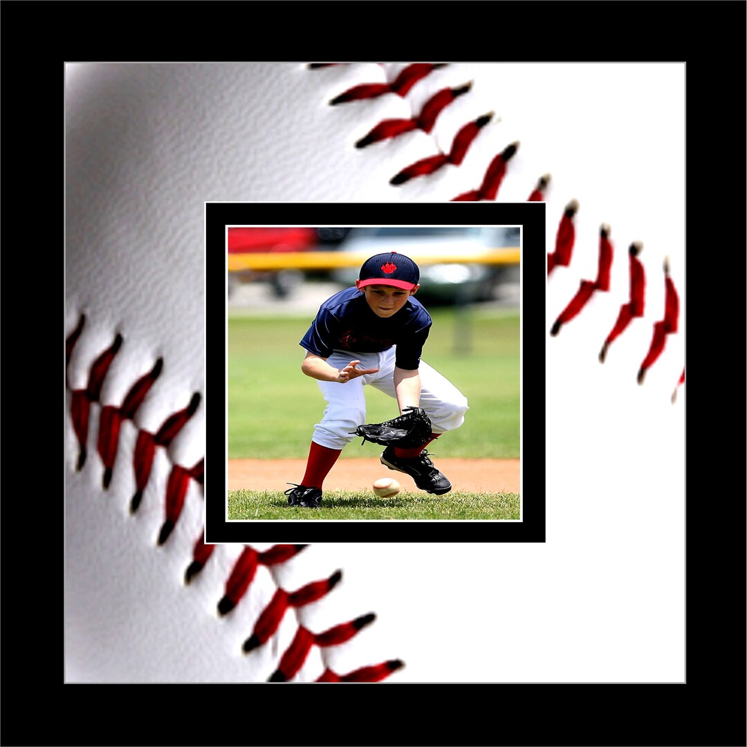 Baseball1 Printed Double Layer Photo Mat - Etsy