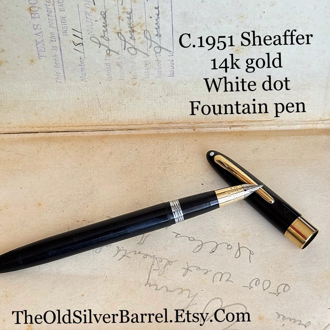 Vintage 14k Sheaffer Valiant TM Touchdown Fountain Pen, Solid 14k Gold ...