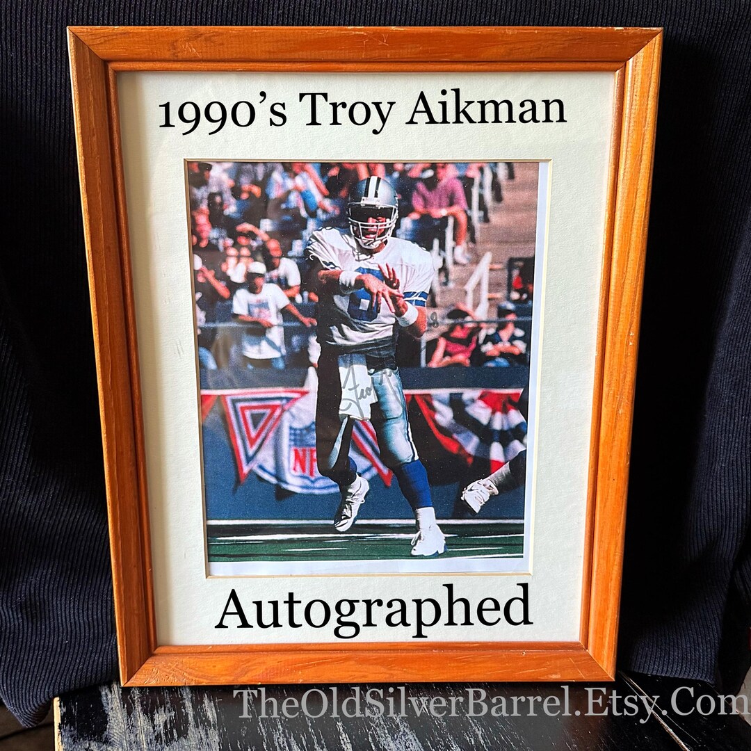 Framed Troy Aikman Autographed Photo, 1990’s Troy Aikman, Signed ...