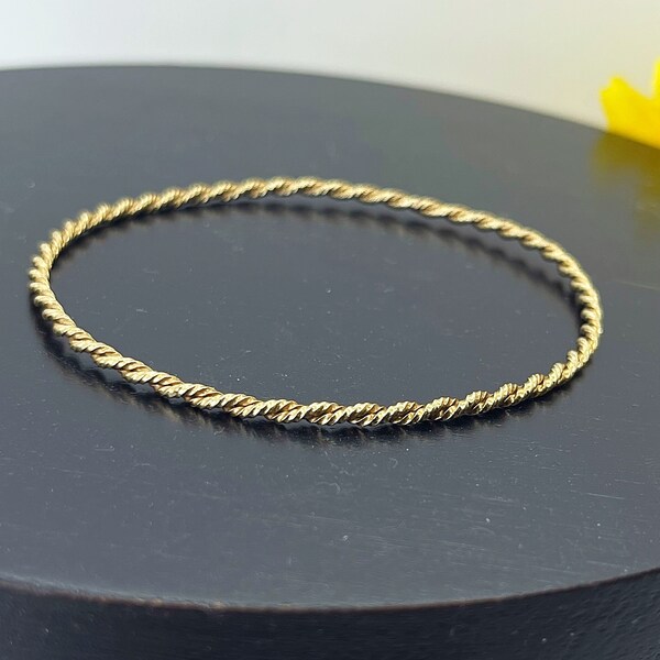 14kt Gold Bangles - Etsy