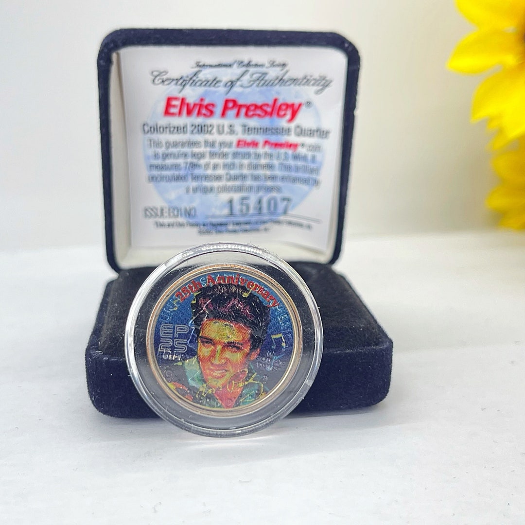 2002 Elvis Presley Coin, Vintage Elvis Quarter, 2002 Tennessee Quarter ...