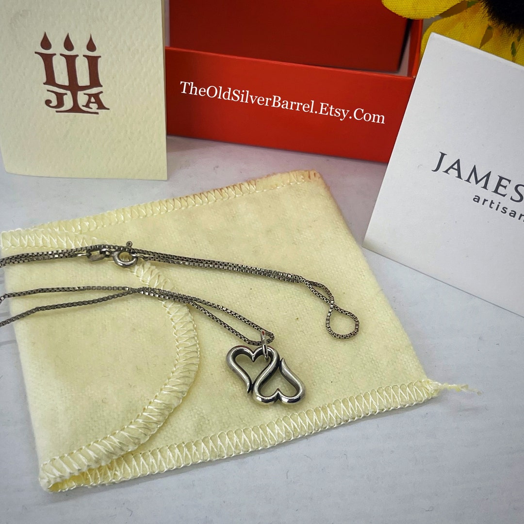 Vintage James Avery Heart to Heart Necklace, Heart 2 Heart, Sterling ...
