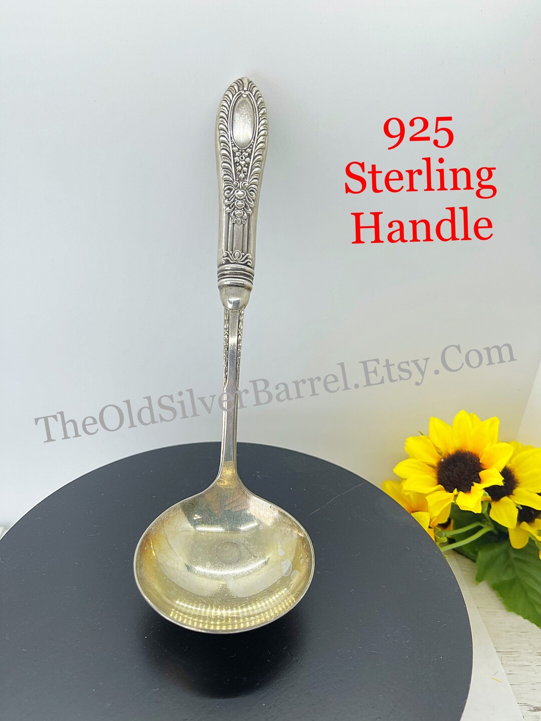 Large Sterling Serving Spoon, Vintage Sterling, Large Soup Spoon ...