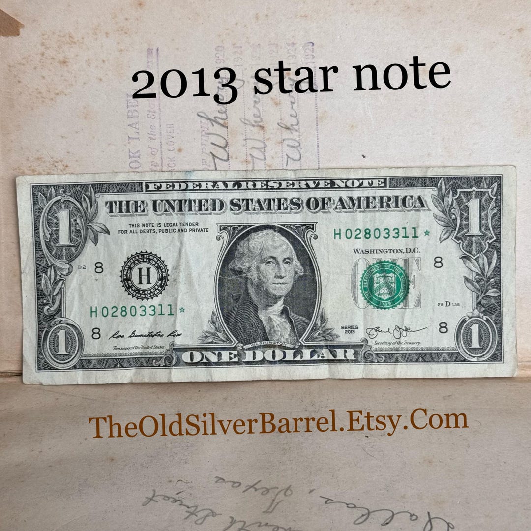 Rare Star Note Error 1 Dollar Bill, 2013, Rare 1 Bill, Error Currency ...