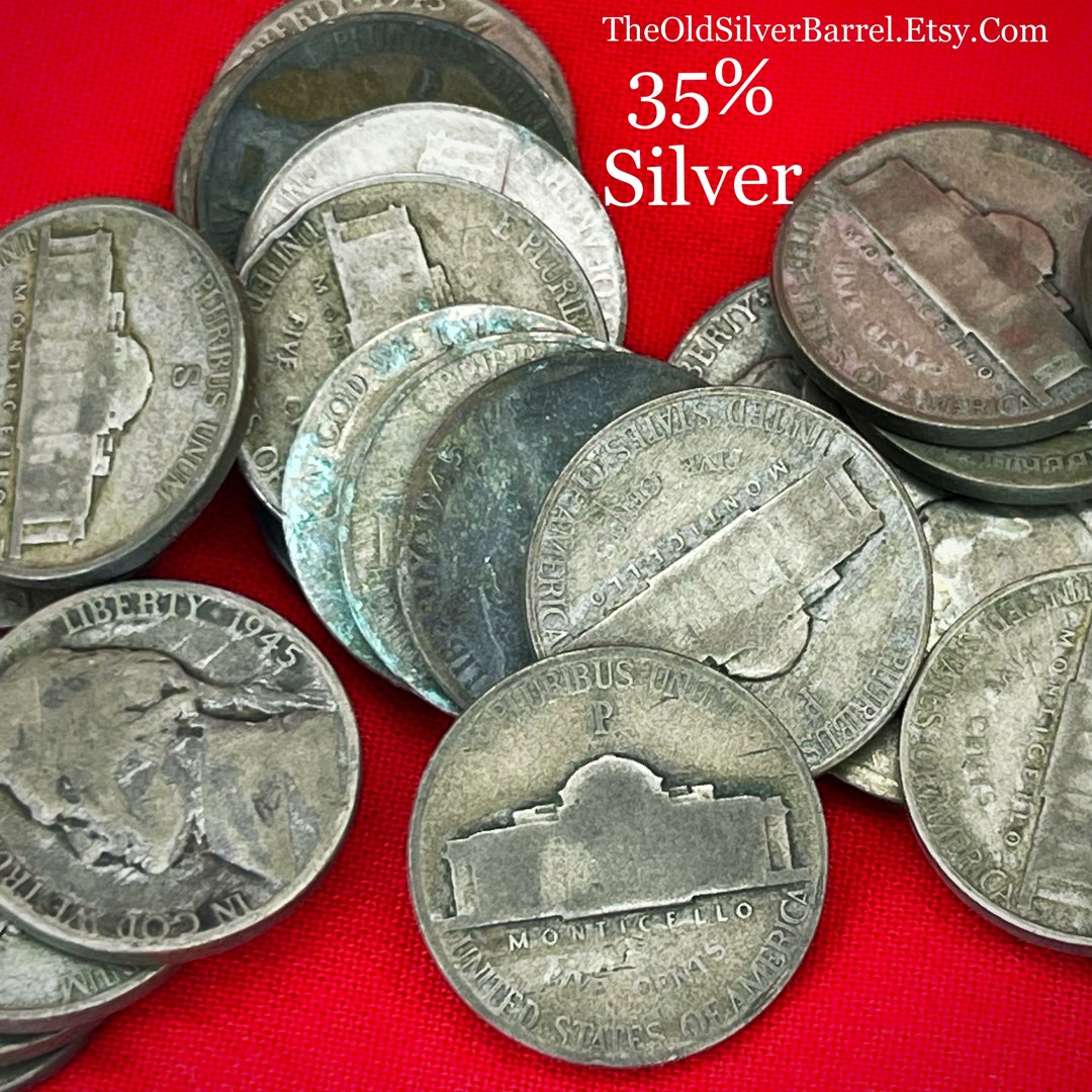Silver War Nickel, War Nickels, Junk Silver, Coin Collection, Gift for ...