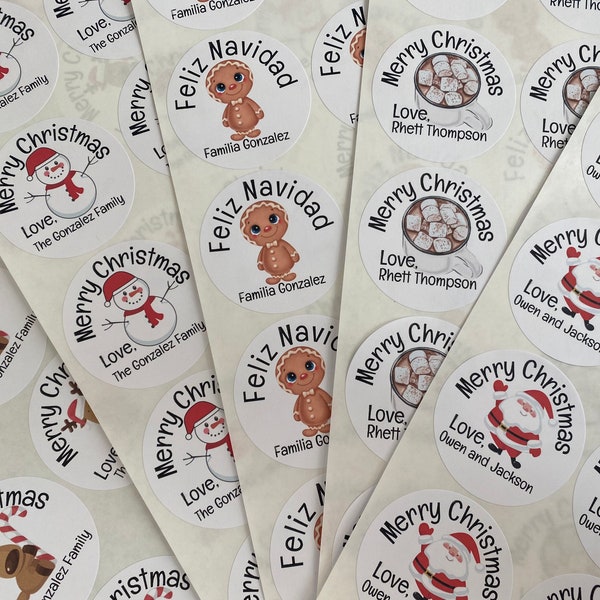 Feliz Navidad Stickers - Etsy