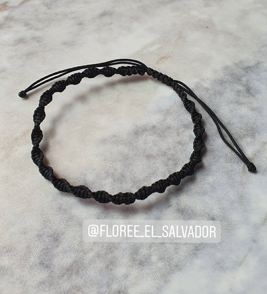 Waterproof Anklet, Black Anklet, Spiral Square Knot, Braided Anklet ...