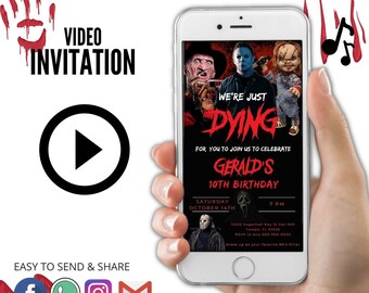 Horror Birthday Invitation, Killer Party Invitation, Killer Party ...