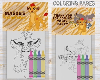 Lion Guard Coloring Pages - Etsy