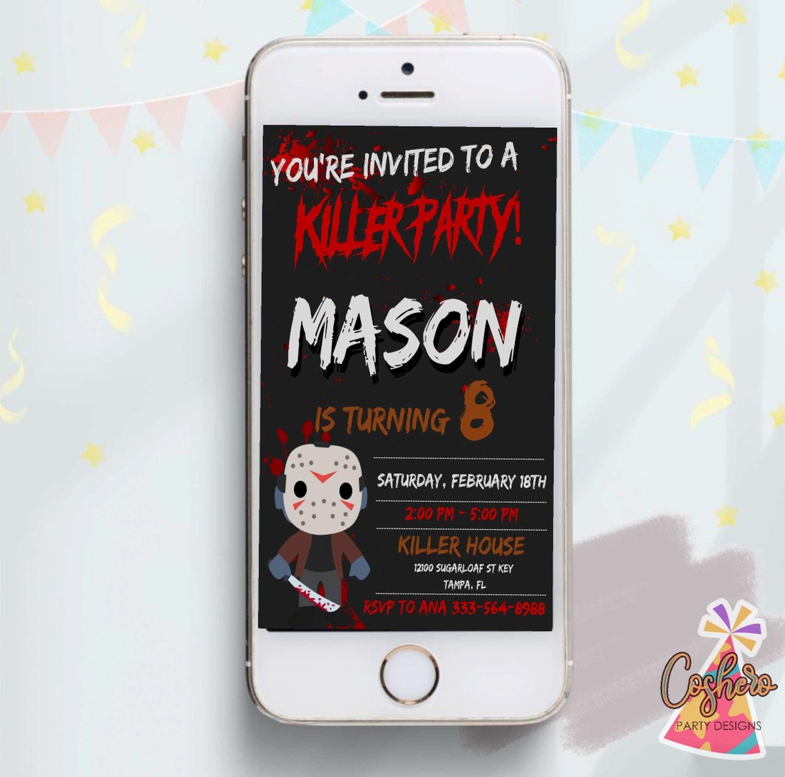 Horror Birthday Invitation Killer Party Invitation Killer - Etsy