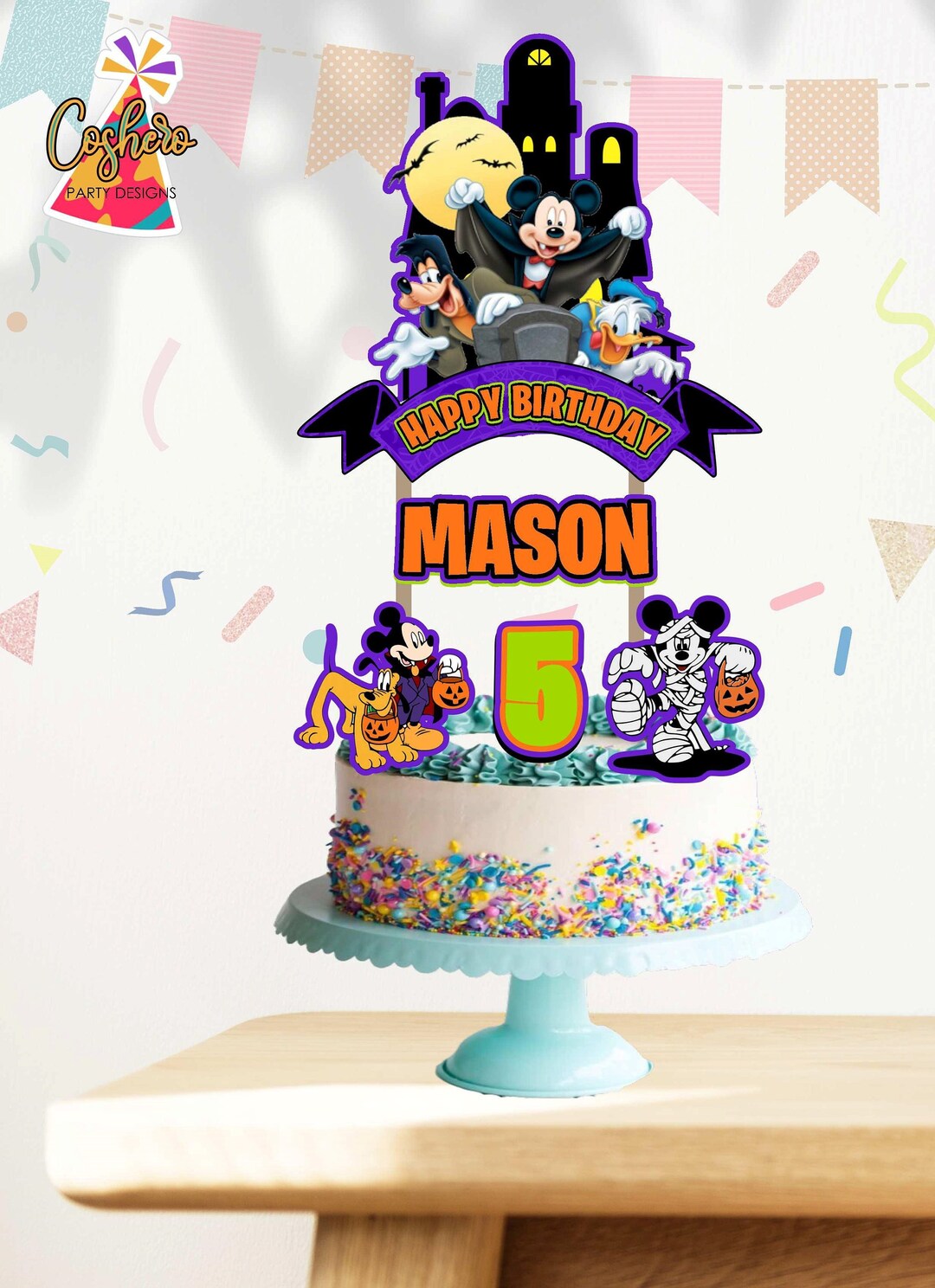 Kids Birthday Cake Topper, Personalized Cake Topper, Birthday Party ...