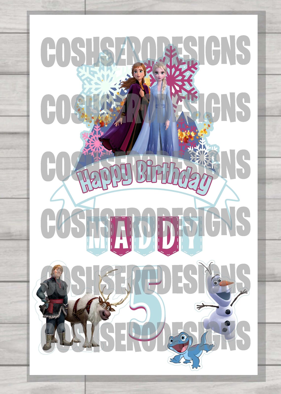 Frozen Cake Topper Frozen Topper Frozen Birthday Topper - Etsy