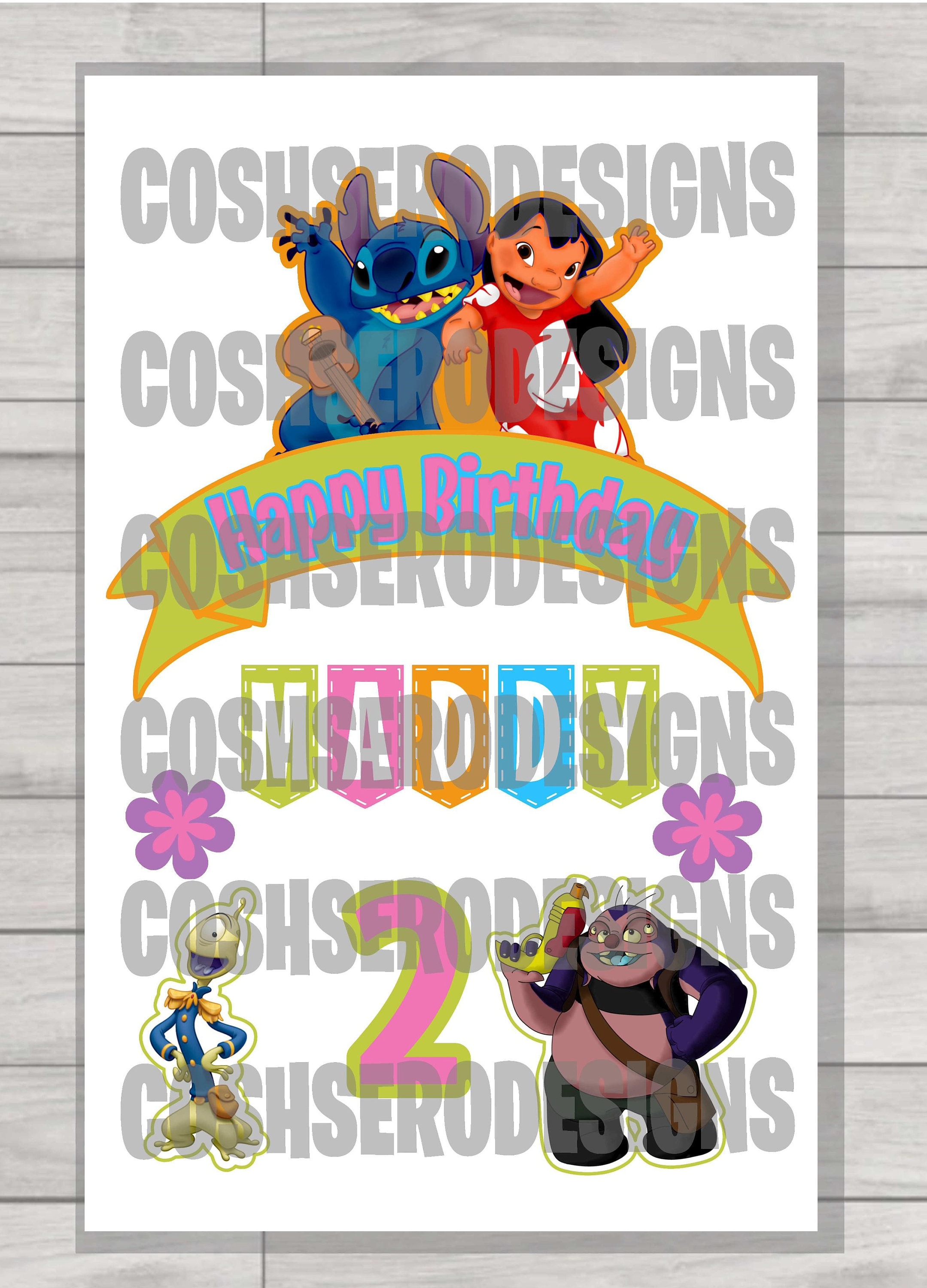 Lilo and Stitch Lilo and Stitch Cake Topper Lilo and Stitch - Etsy