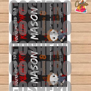 Horror Birthday Invitation, Killer Party Invitation, Killer Party ...