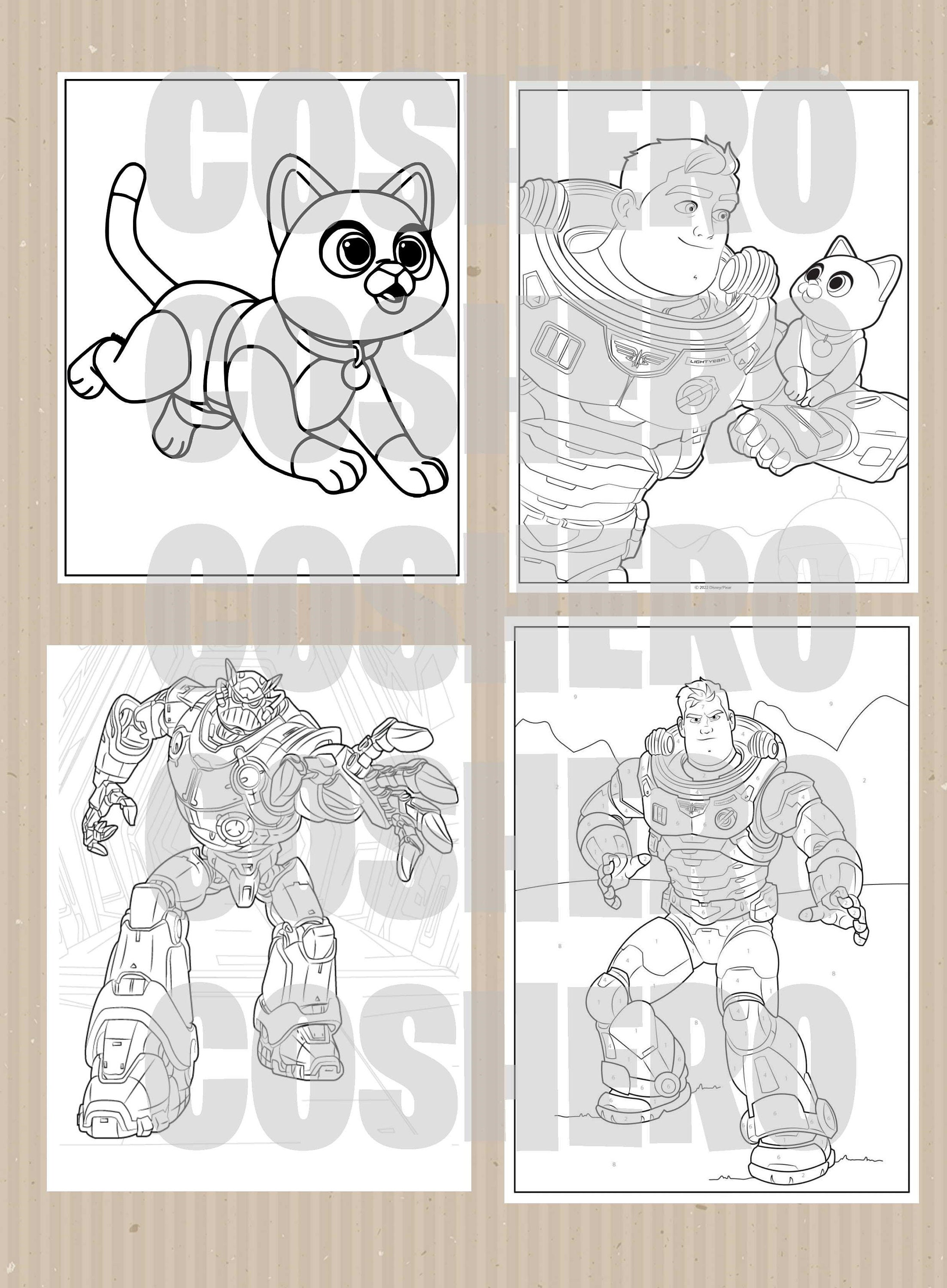 Lightyear Mini Coloring Pages and Crayons Lightyear Birthday - Etsy