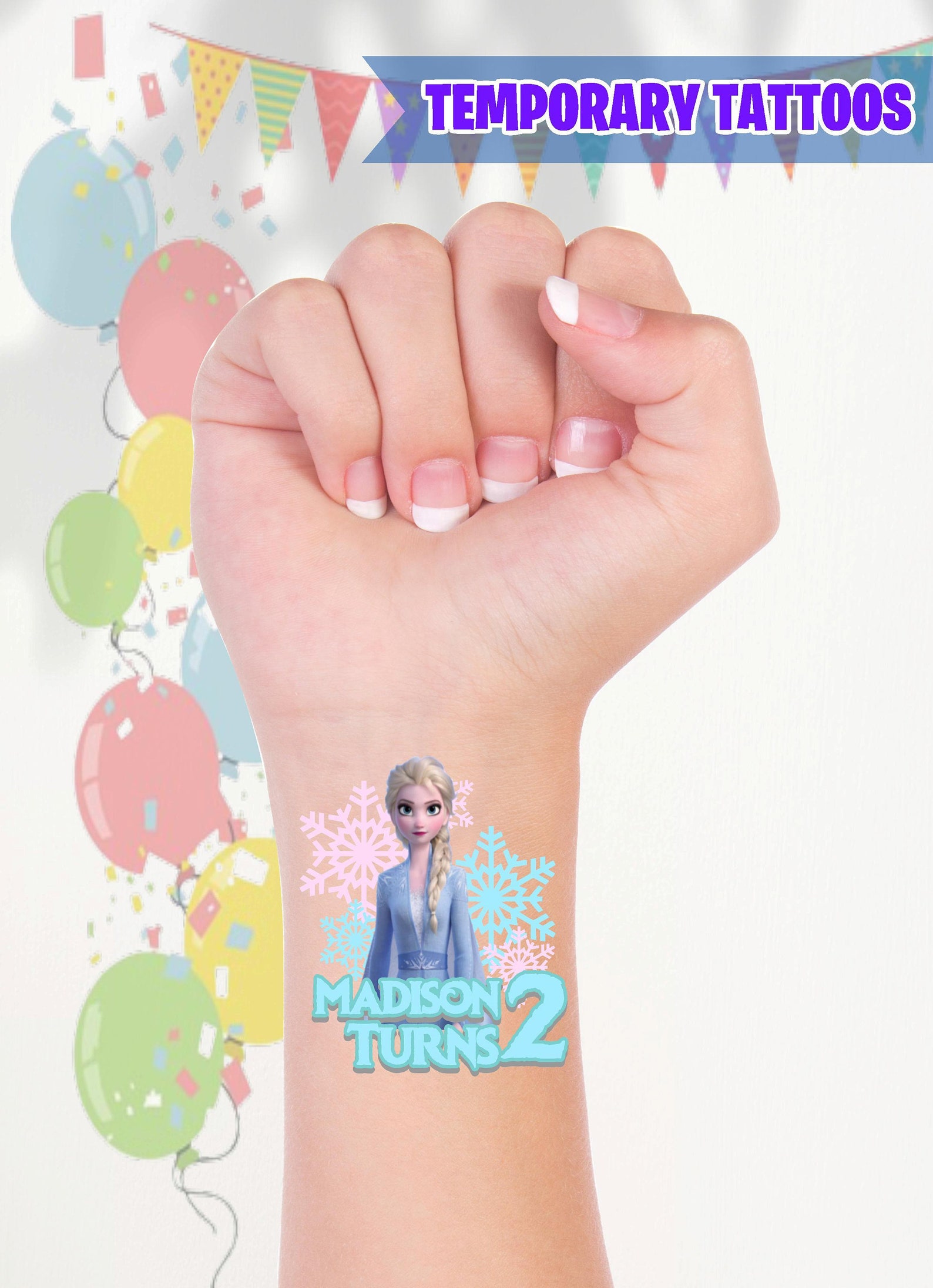 Frozen Temporary Tattoo Frozen Tattoo Frozen Birthday - Etsy