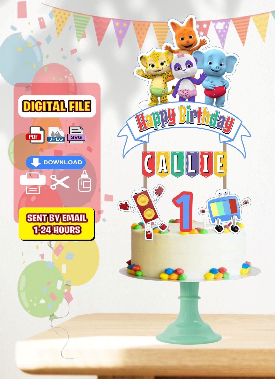 Word Party Word Party Cake Topper Word Party Banner Word - Etsy