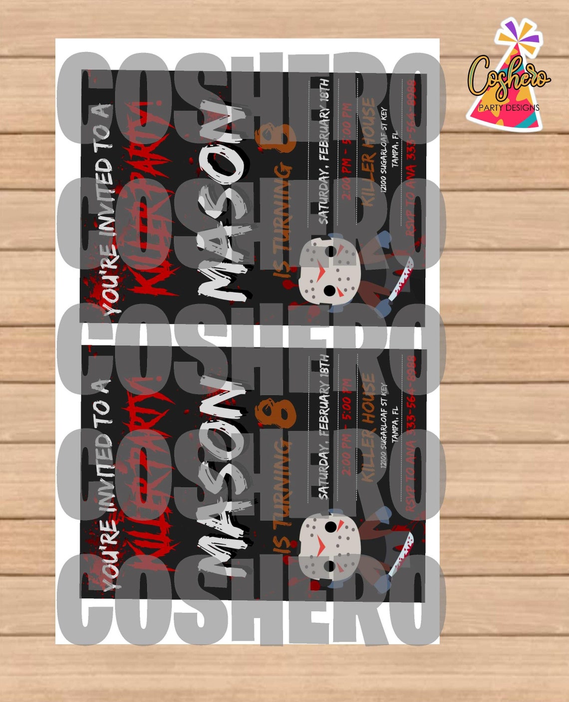 Horror Birthday Invitation Killer Party Invitation Killer - Etsy