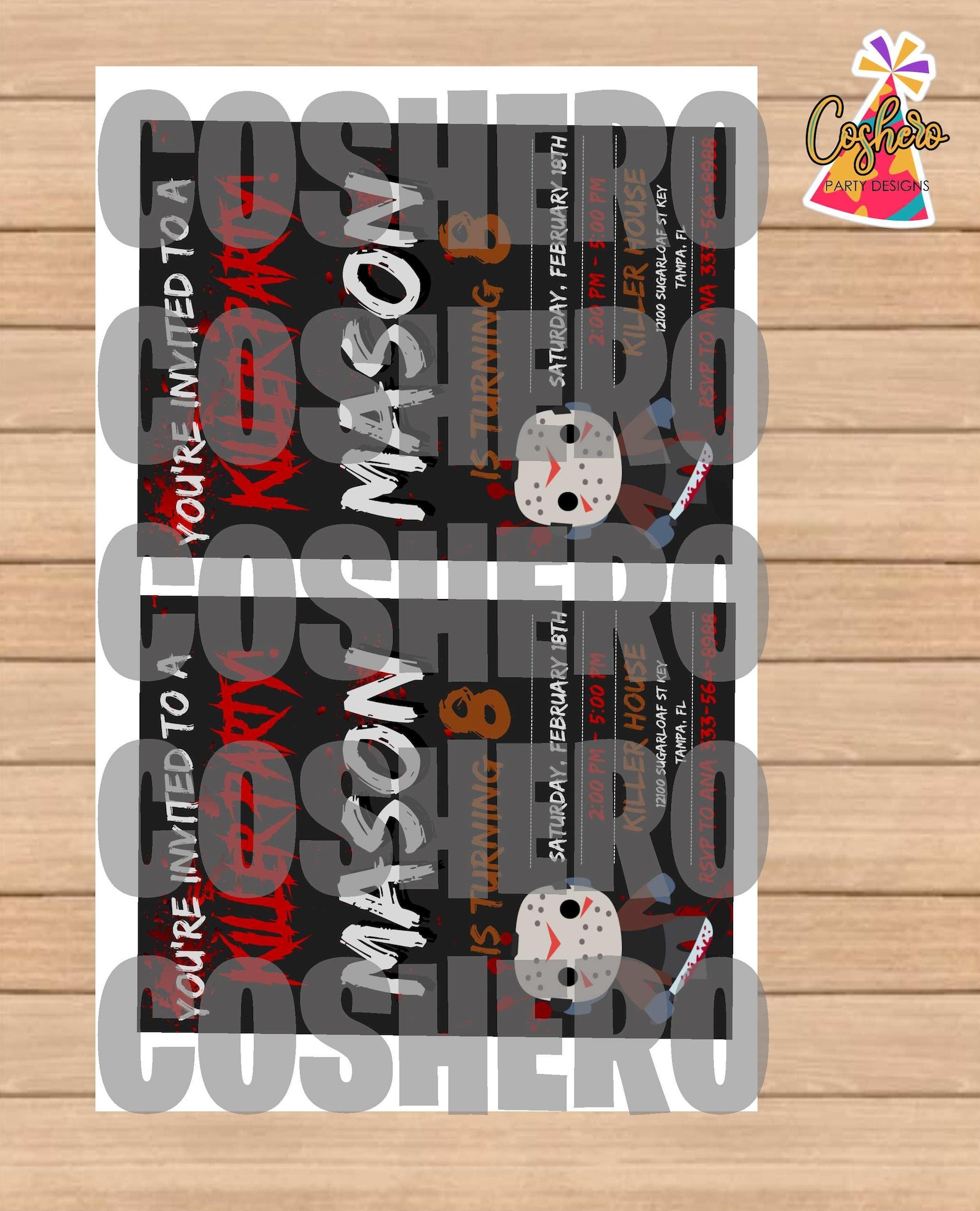 Horror Birthday Invitation Killer Party Invitation Killer - Etsy