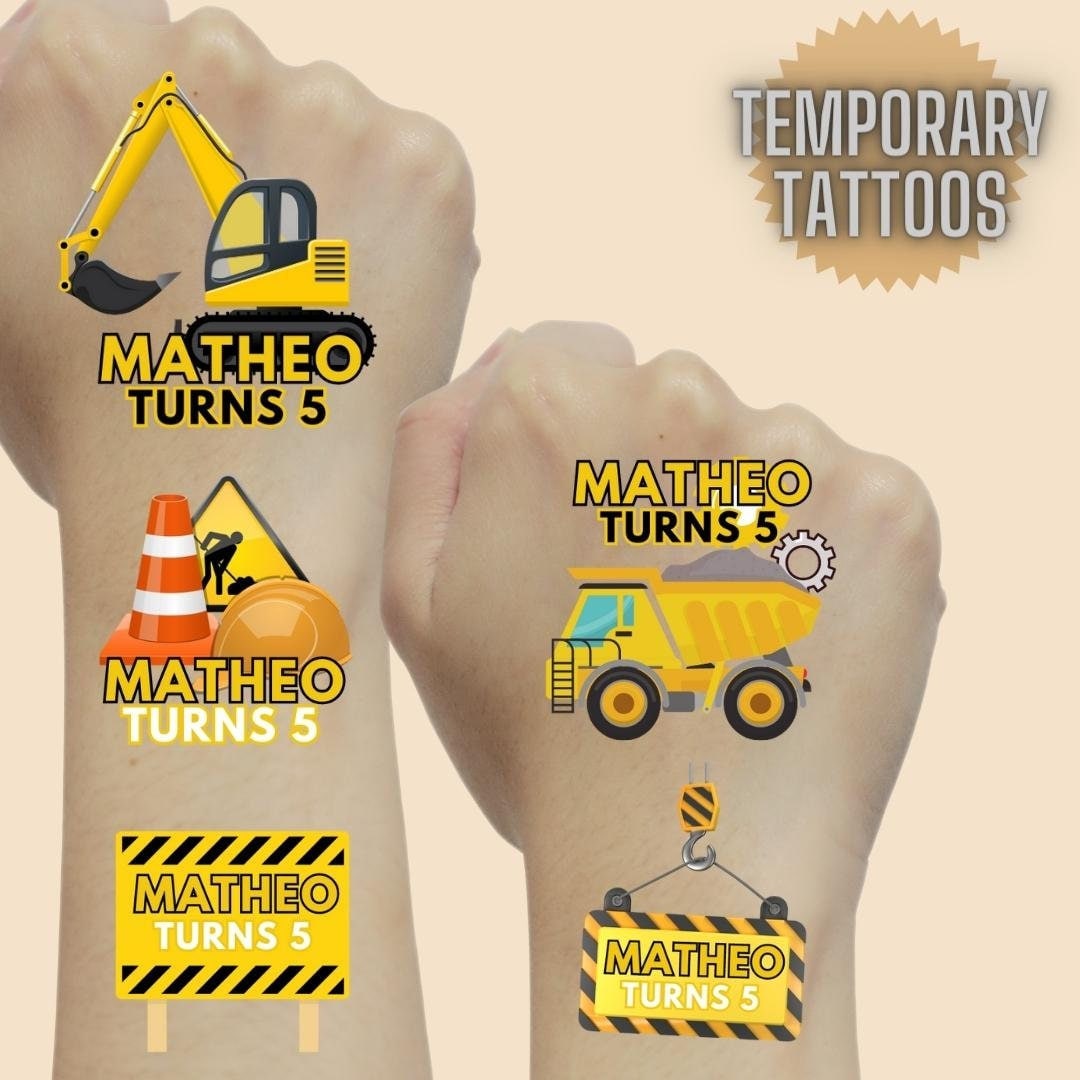 Construction Birthday, Construction Tattoos, Construction Party Favors ...