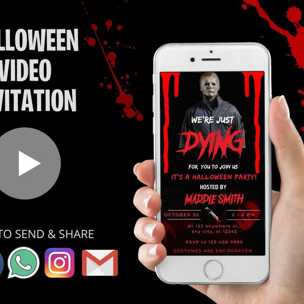 Horror Movies Party Invitations - Etsy