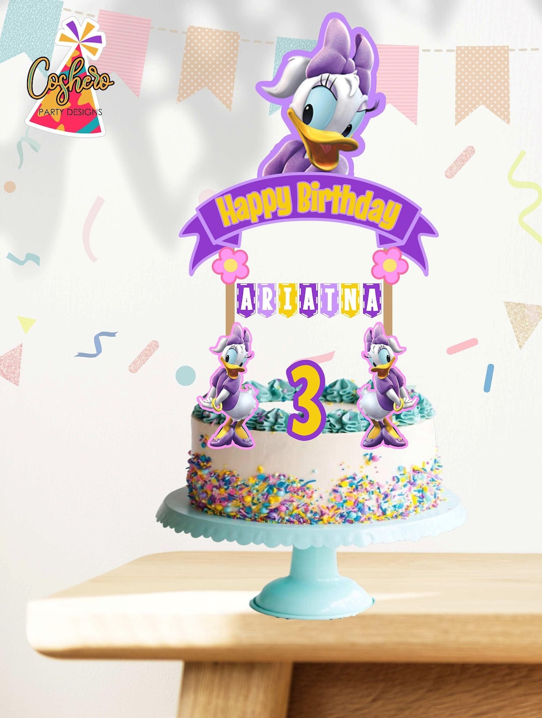 Kids Birthday Cake Topper, Personalized Cake Topper, Birthday Party ...