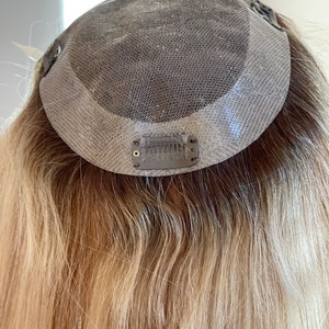 HUMAN HAIR TOPPER or Hair System Clip Topper Color Light Mix - Etsy