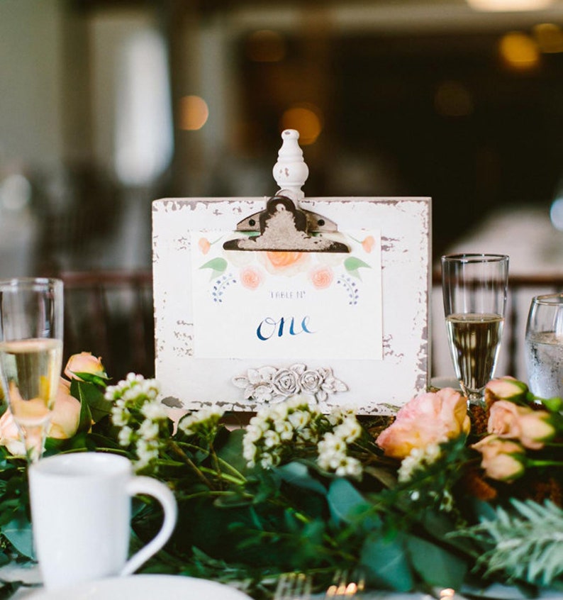 DIY Printable Watercolor and Calligraphy Table Numbers - Digital File ...