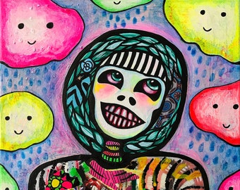 Original Mixed Media and Embroidery Art by Ray Dust by RayDustArt