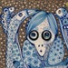 Original Art Blue Bird Illustration. 8 1/2x9. Blue and White. Girl ...