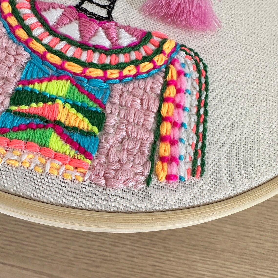 Embroidery Hoop Art, 8 Round, Original, Bright Colors, Beautiful ...