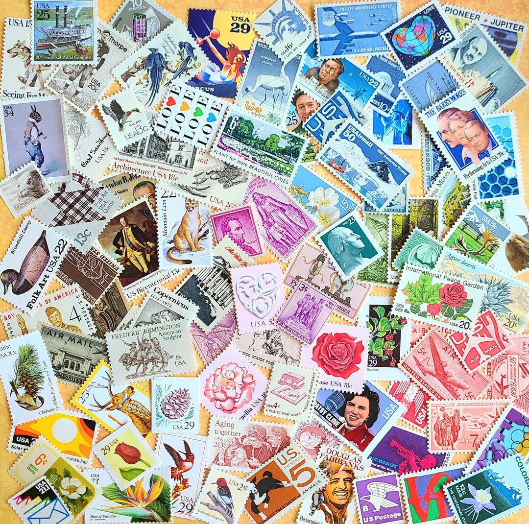 SPECIAL: 90 Vintage Unused U.S. Postage Stamps. Mailer's Lot. All ...