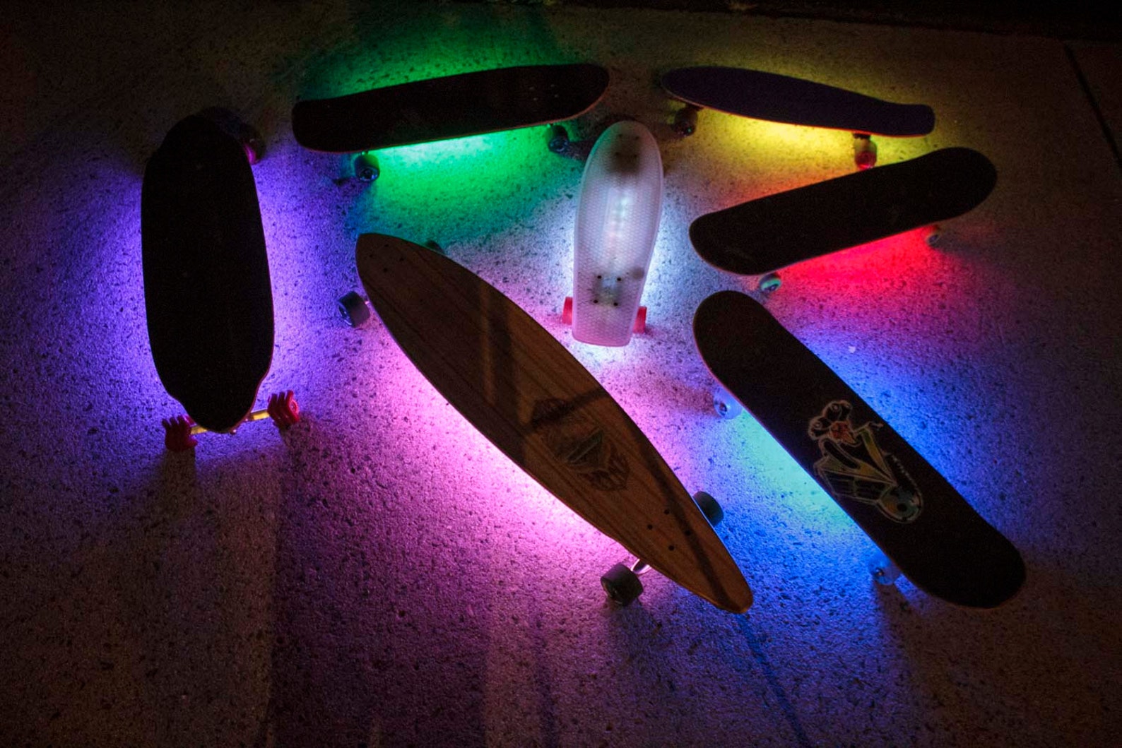 Skateboard Lights Longboard Lights Fun Safe Rechargeable Light | Etsy