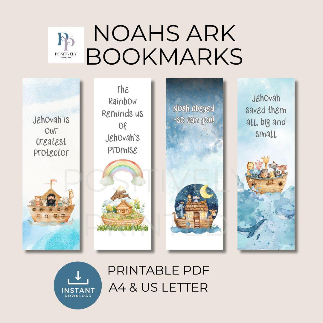 JW Children's Bookmarks Printable, Noah's Ark Bible Lessons, JW Kids ...