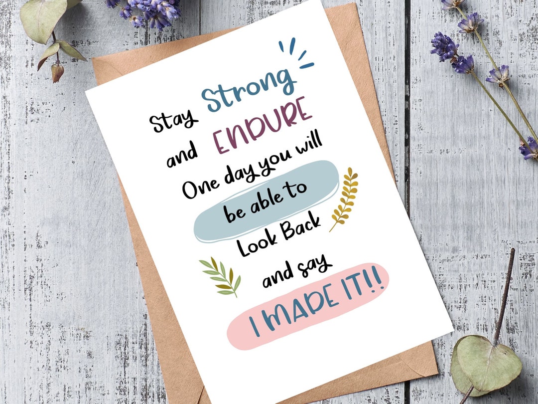 Keep Going Card, Be Strong,card for Difficult Time,friendship Card ...