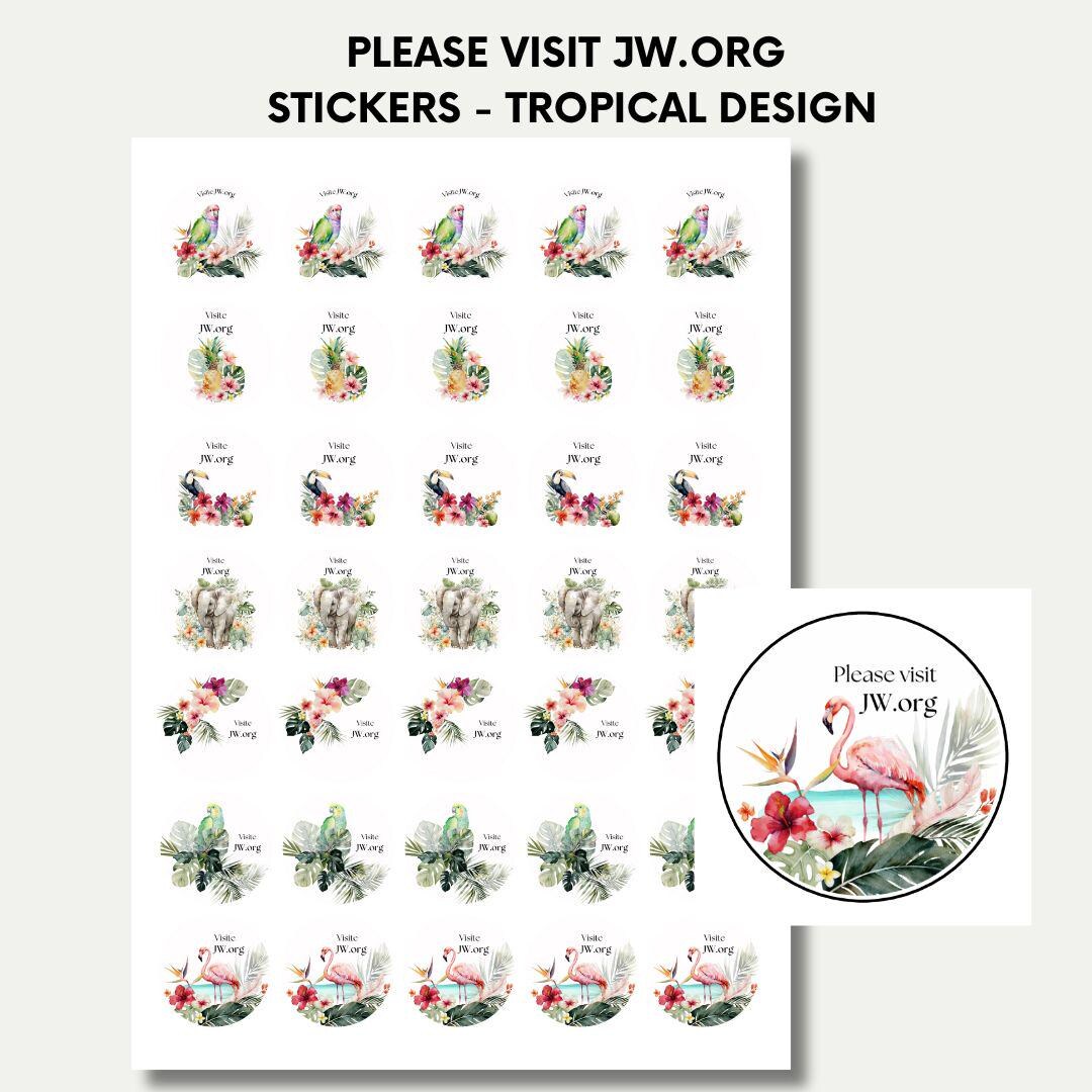 JW Stickers Tropical, Letter Writing Stationery, Ministry Supplies ...