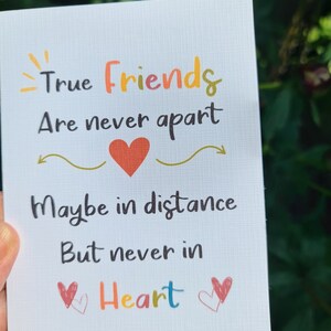 True Friends Are Never Apart Card, Long Distance Friend, Thank You Card ...