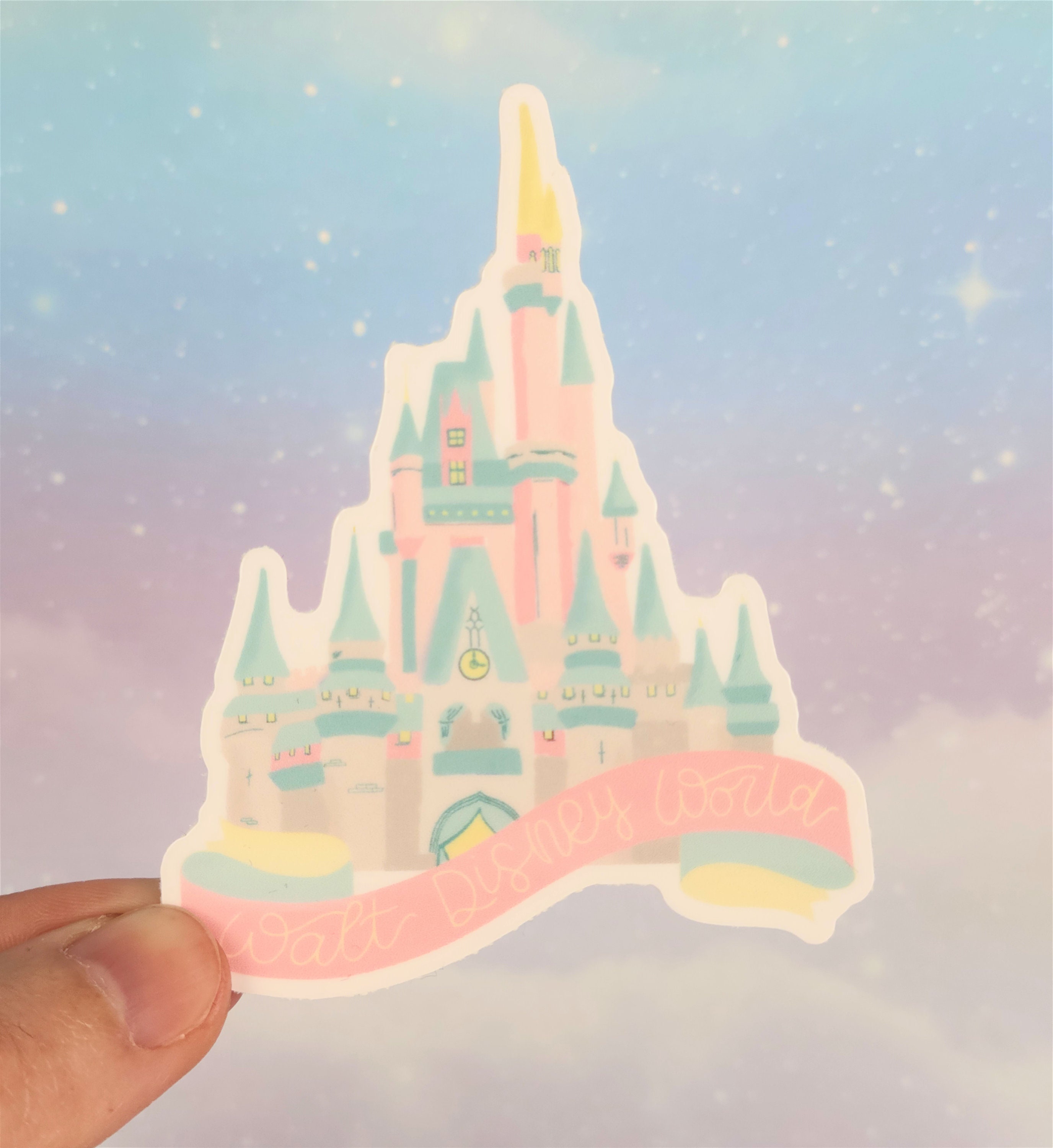 3" Magic Kingdom Cinderella Castle Vinyl Sticker | Hydroflask Water ...