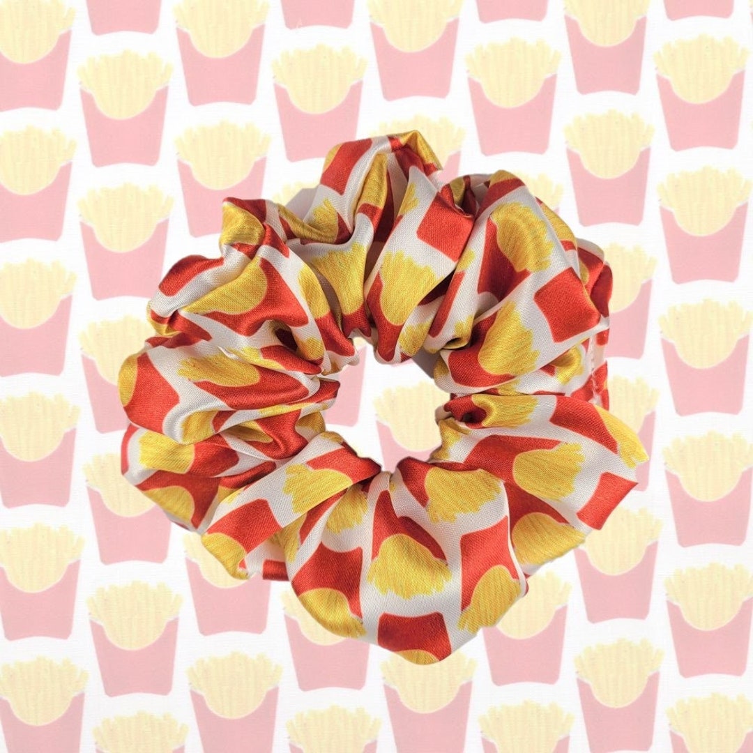 French Fries Satin Scrunchie | Soft Scrunchie | 90s Hair Accessory ...