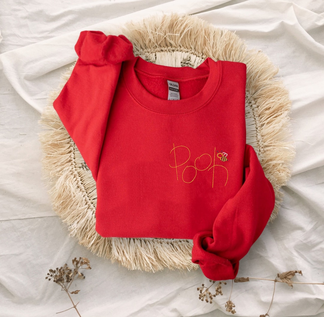 Winnie the Pooh Autograph Embroidered Unisex Crewneck Sweatshirt ...
