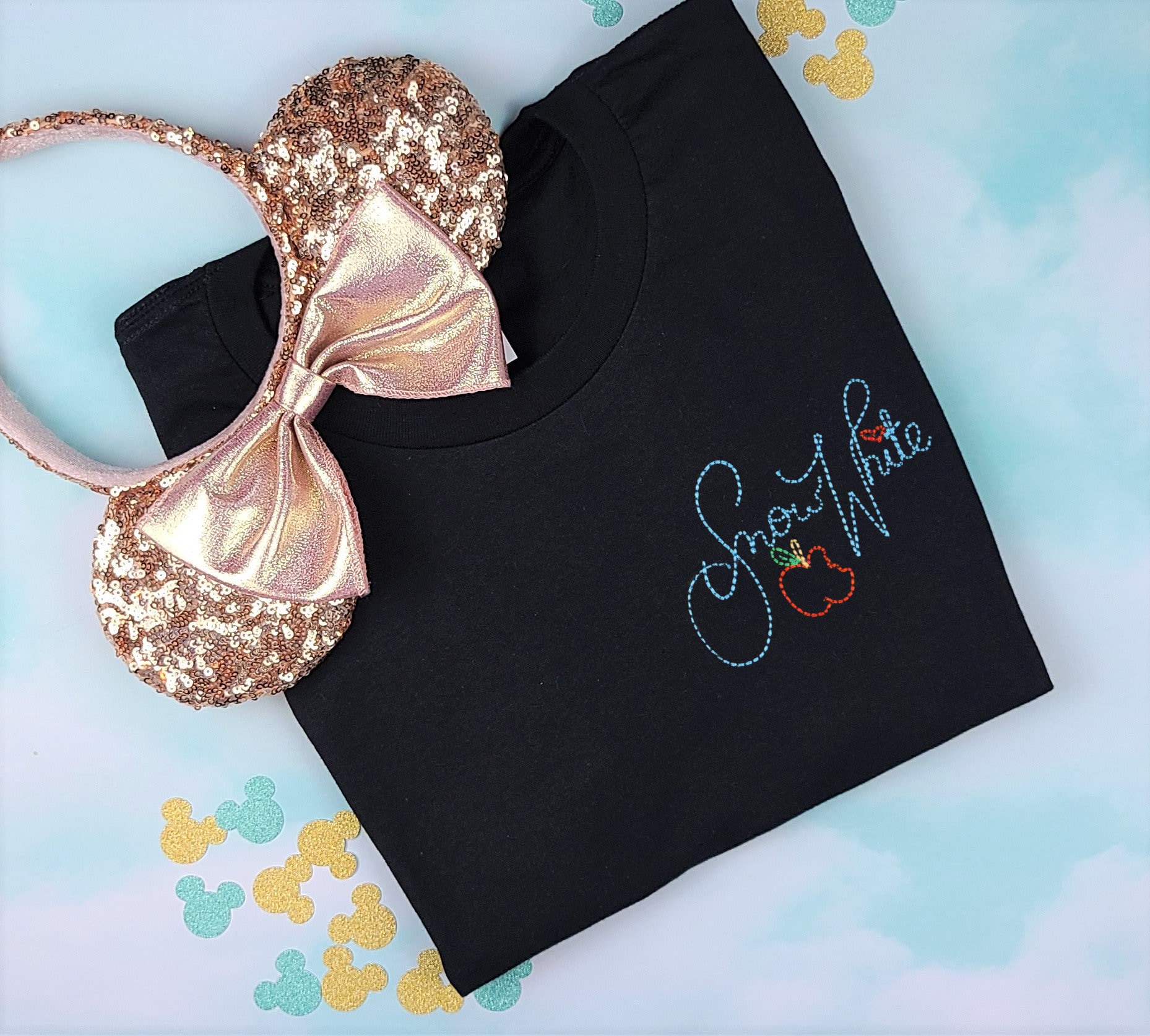 Snow White Autograph Adult Shirt Black | Disney World Shirt | Snow ...