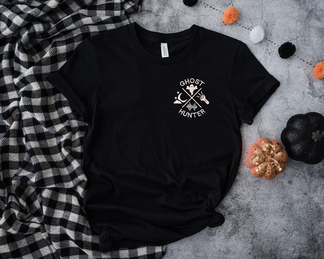 Ghost Hunter Embroidered Tee | Halloween Shirt | Paranormal Activity ...