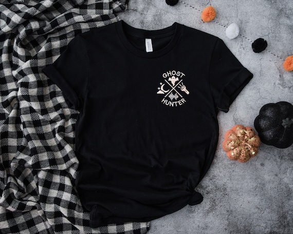 Ghost Hunter Embroidered Tee Halloween Shirt Paranormal - Etsy